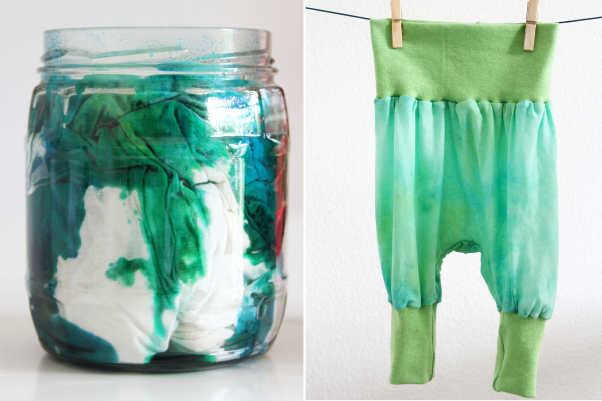 Stoff färben im Glas | dekotopia
