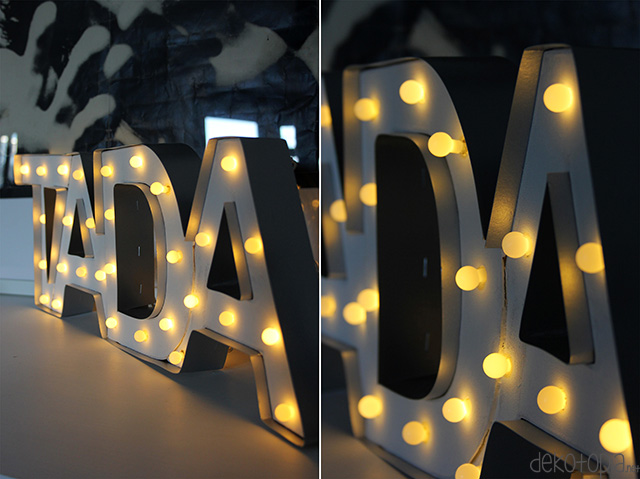 Tada: Leuchtender Schriftzug | dekotopia
