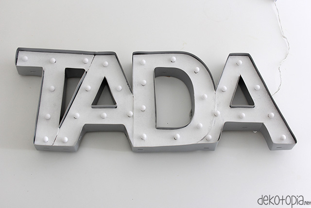 Tada: Leuchtender Schriftzug | dekotopia