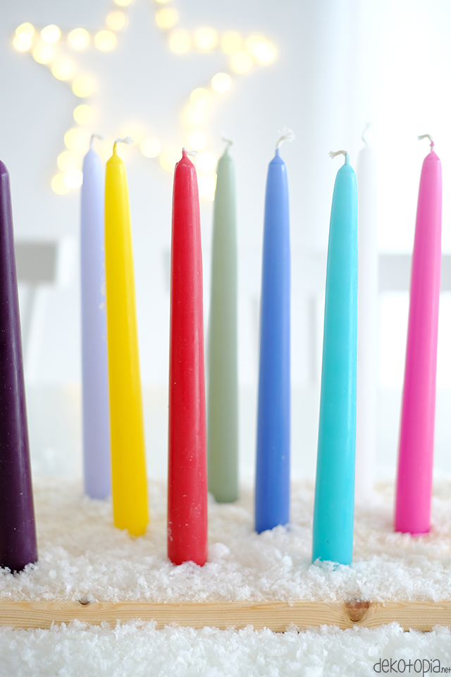 Adventskranz mit 24 Kerzen - DIY - dekotopia | dekotopia